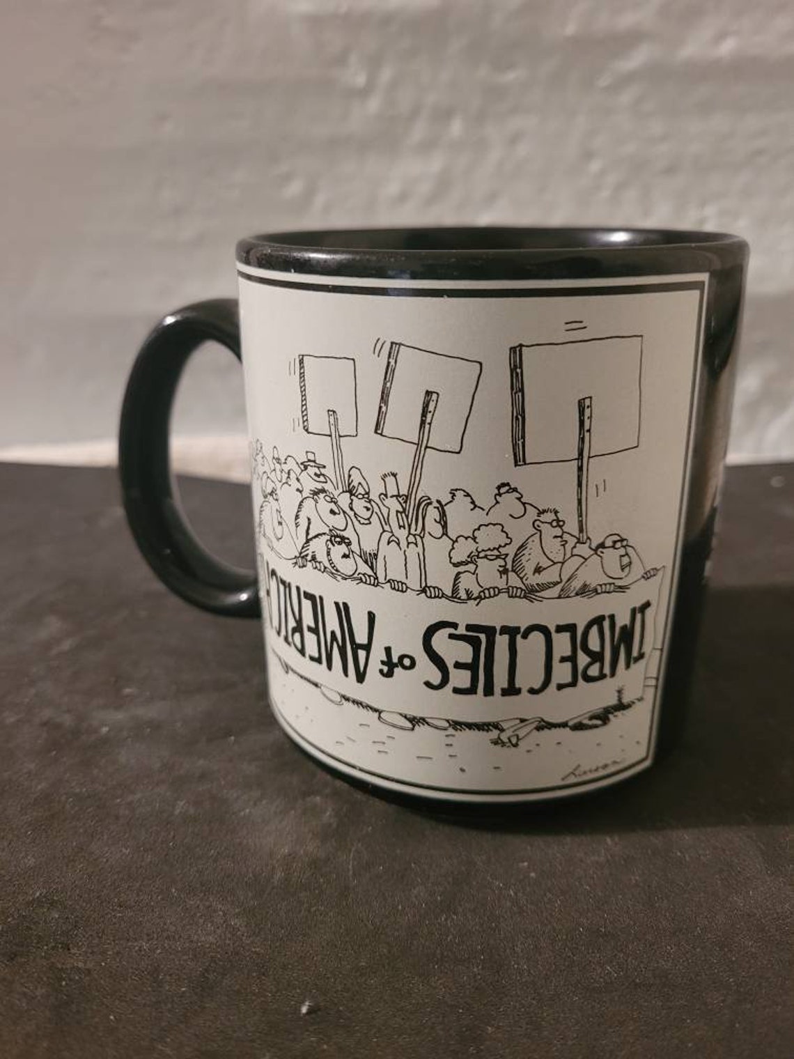 Vintage 80s Gary Larson Far Side Mug Imbeciles Of America | Etsy