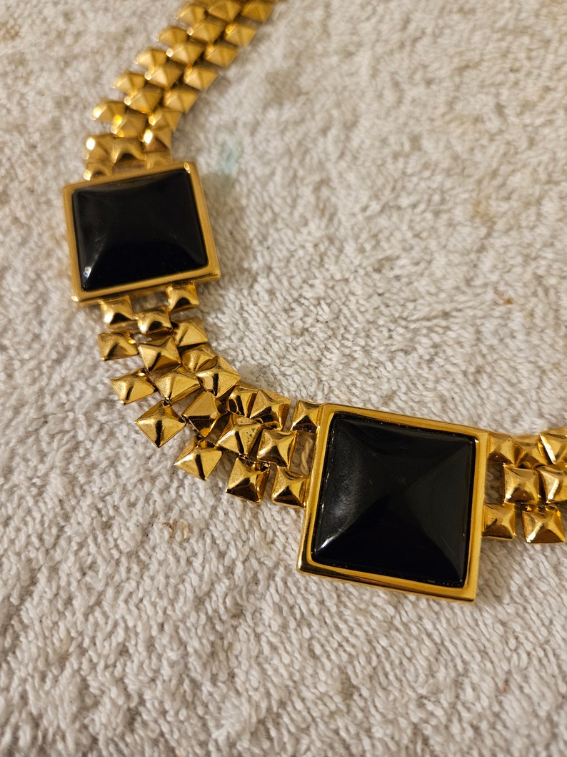 1980's Vintage Pyramid Link Choker Necklace by MONET P6 - Etsy