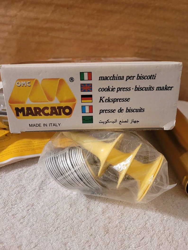 Marcato Atlas Biscuits Cookie Press 4 Tips & 20 Discs Vintage - Etsy