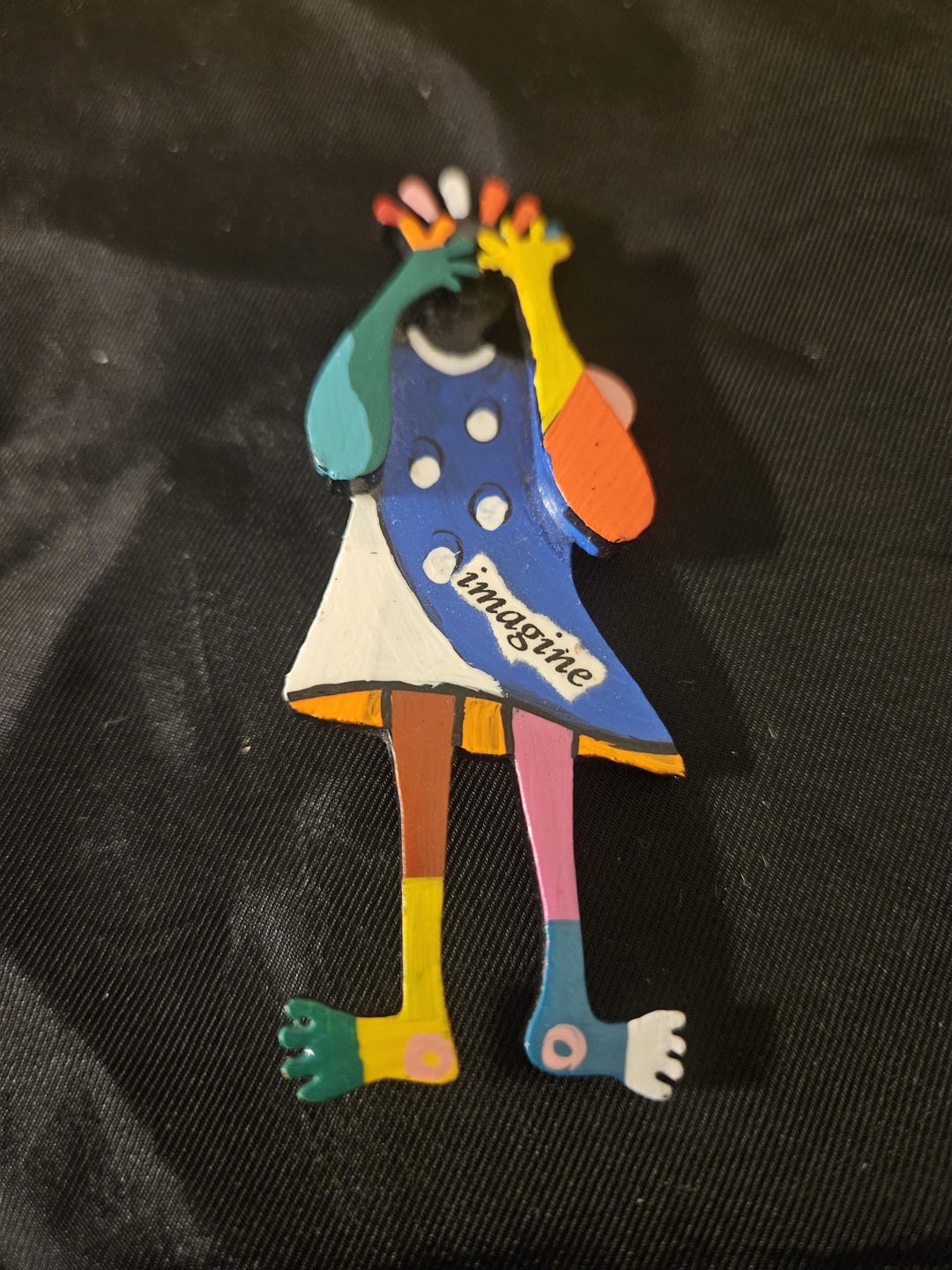 Vintage Joe Sam IMAGINE Pin Brooch Hand-painted Art-pin Limited Edition ...