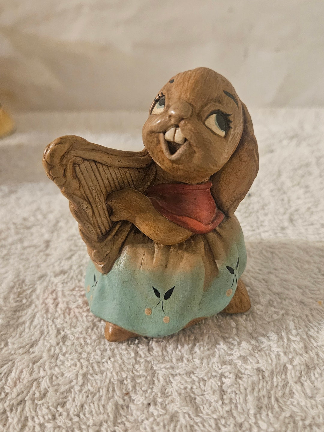 Rare Pendelfin Studios "megan THE Harp" Handpainted Burnley, England - Etsy