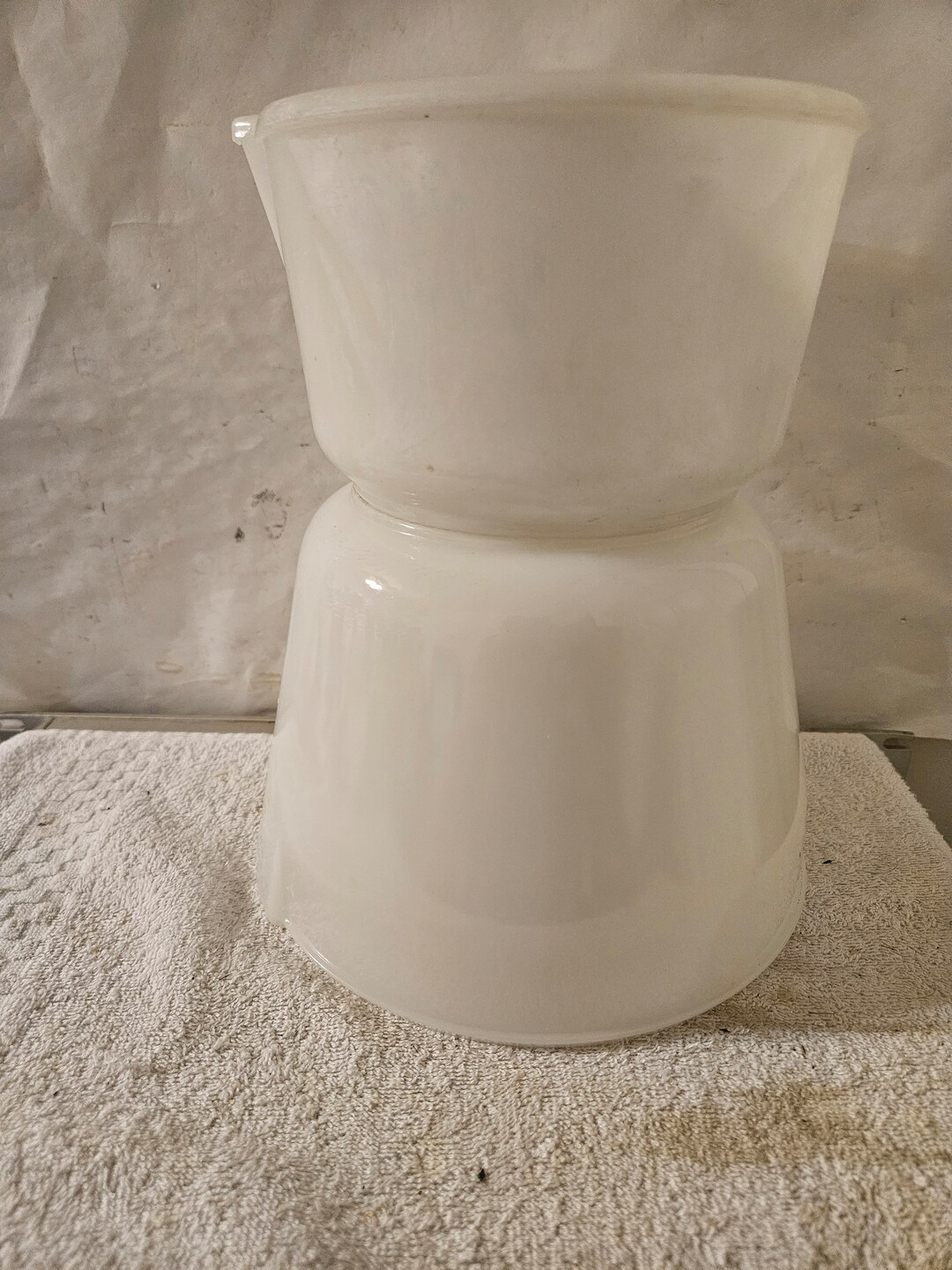 Vintage Rare Ronson Foodmatic Milk Glass Mixer Mixing Bowls 2 Piece Set ...