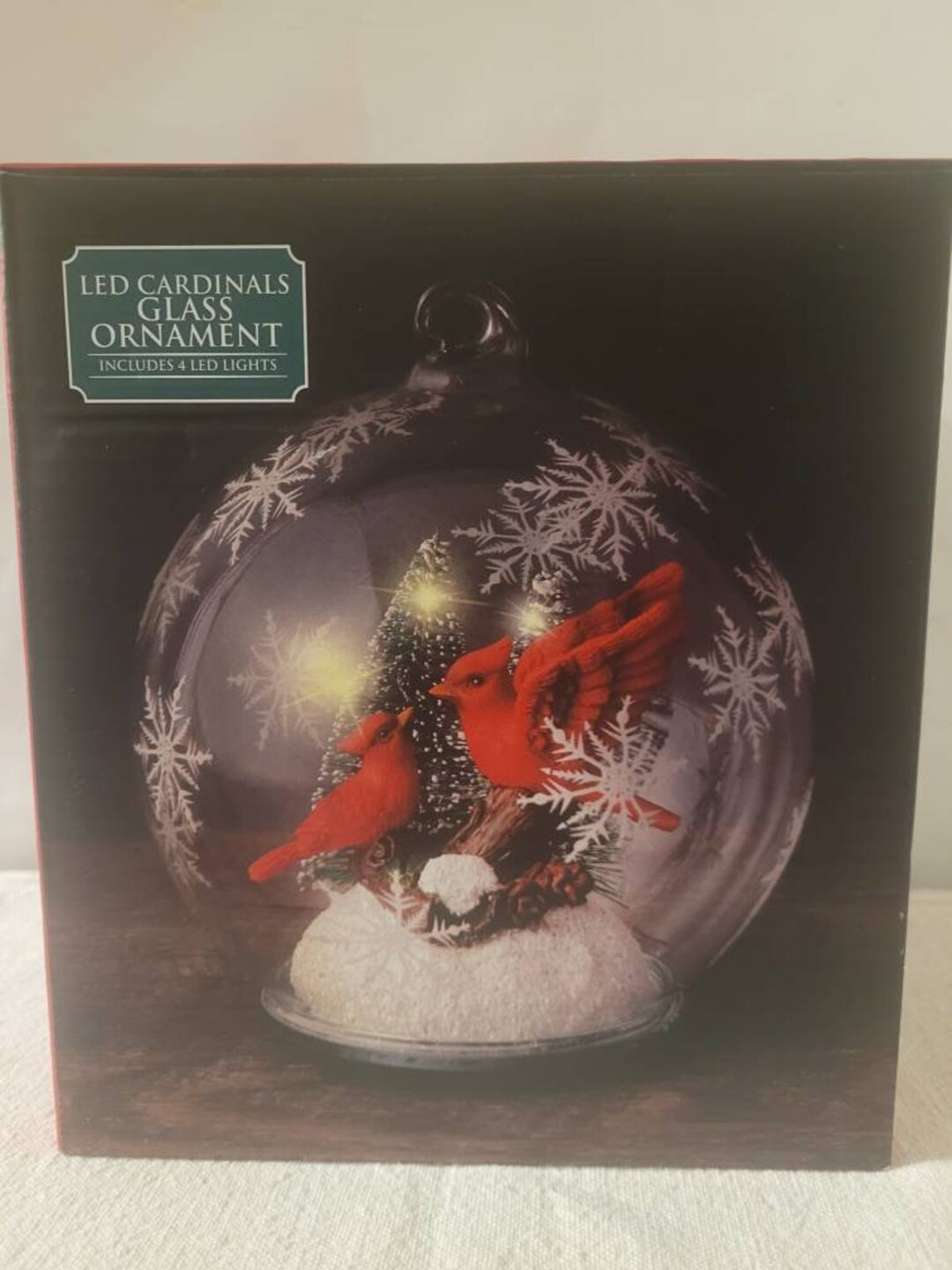 Large Led Cardinals Glass Ornament Mark Feldstein Cl - Etsy