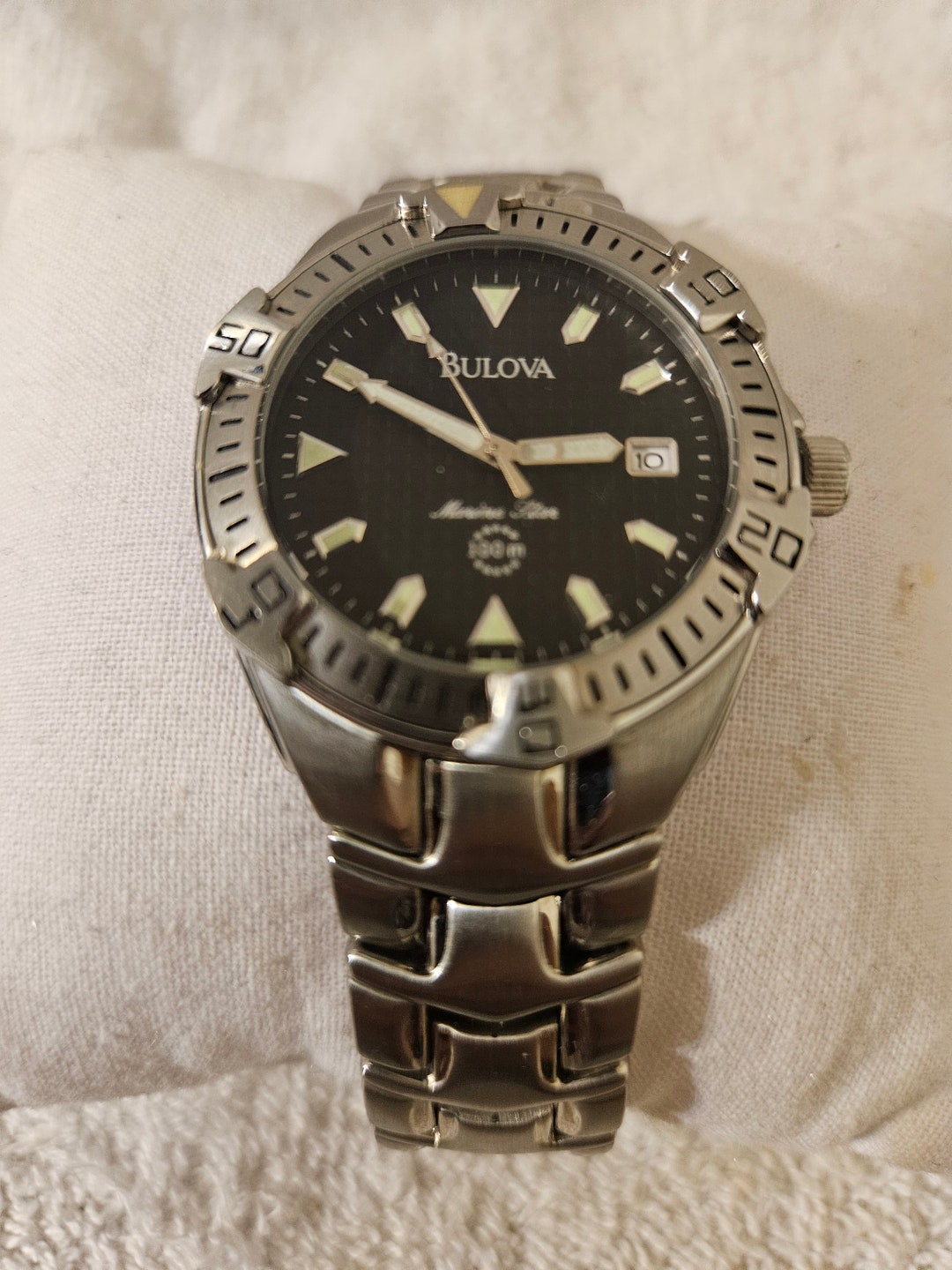 Vintage Mens Bulova Marine Star Diver Watch: Stainless Steel Band - Etsy