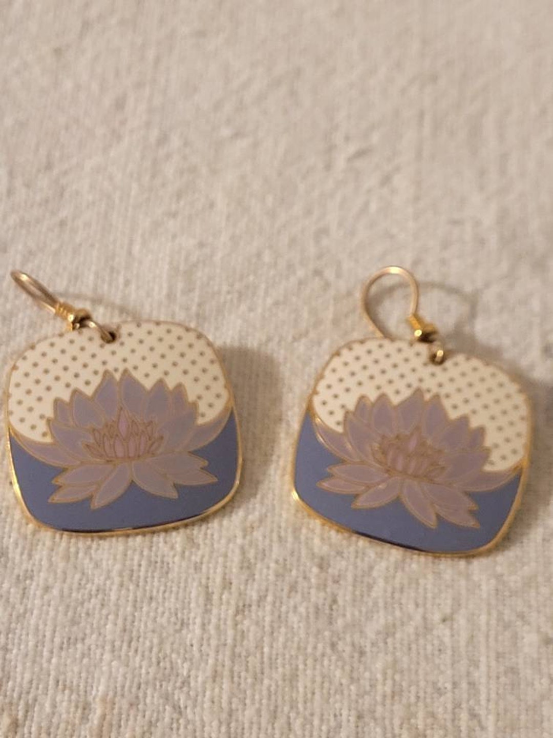 Vintage Signed "nile Lily" Laurel Burch Lavender Enamel Pierced ...