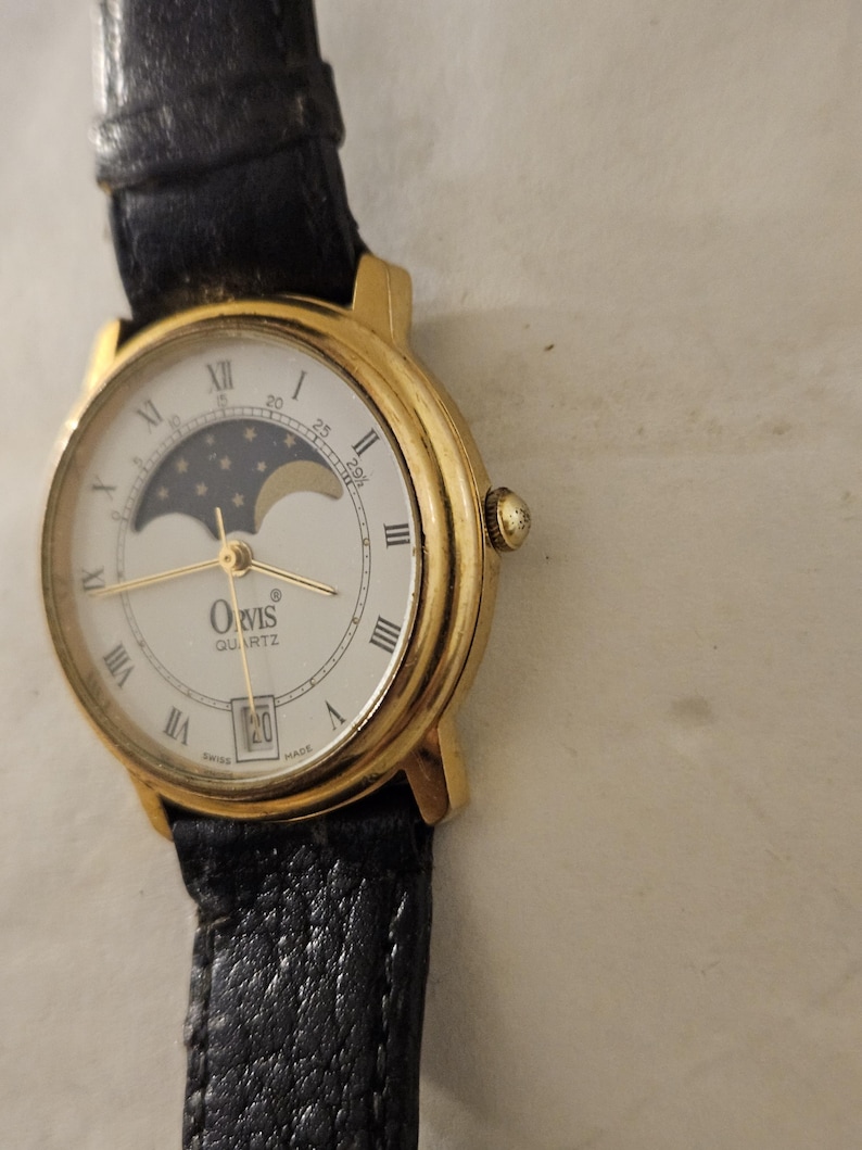 Vintage ORVIS Swiss Movement Moon Phase WR Analog Watch New Battery - Etsy
