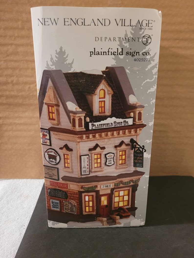 Dept 56 New England Village PLAINFIELD SIGN Co 4025271 Cl - Etsy