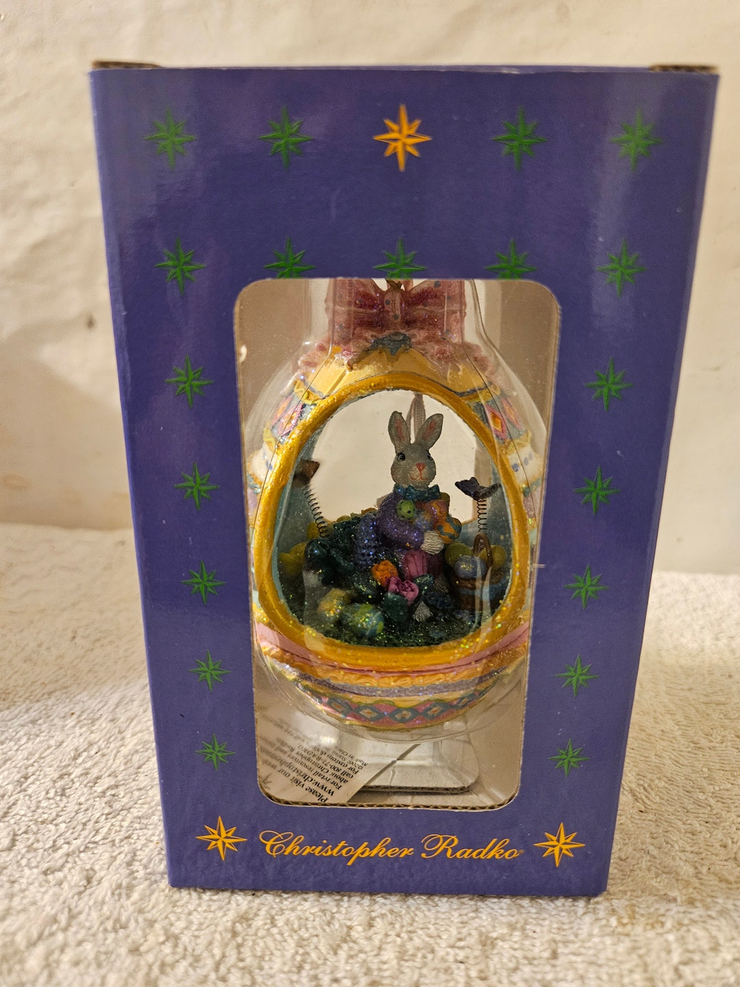 Christopher Radko Spring's A Bloomin' 02-7260-CB W/ Original Box Easter Rabbit Bunny - Etsy