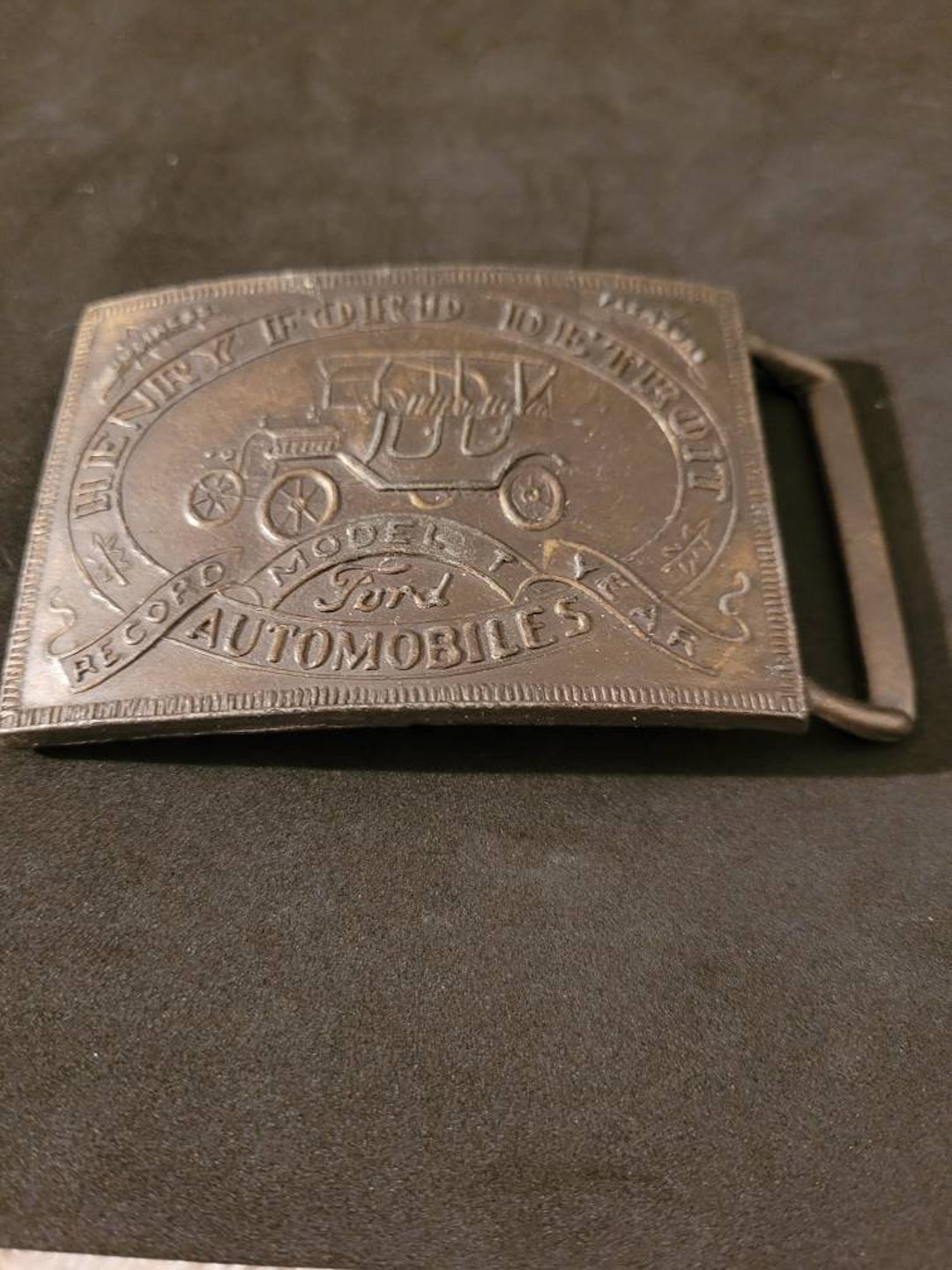 HENRY Ford Detroit MODEL T Brass Belt Buckle Vintage - Etsy