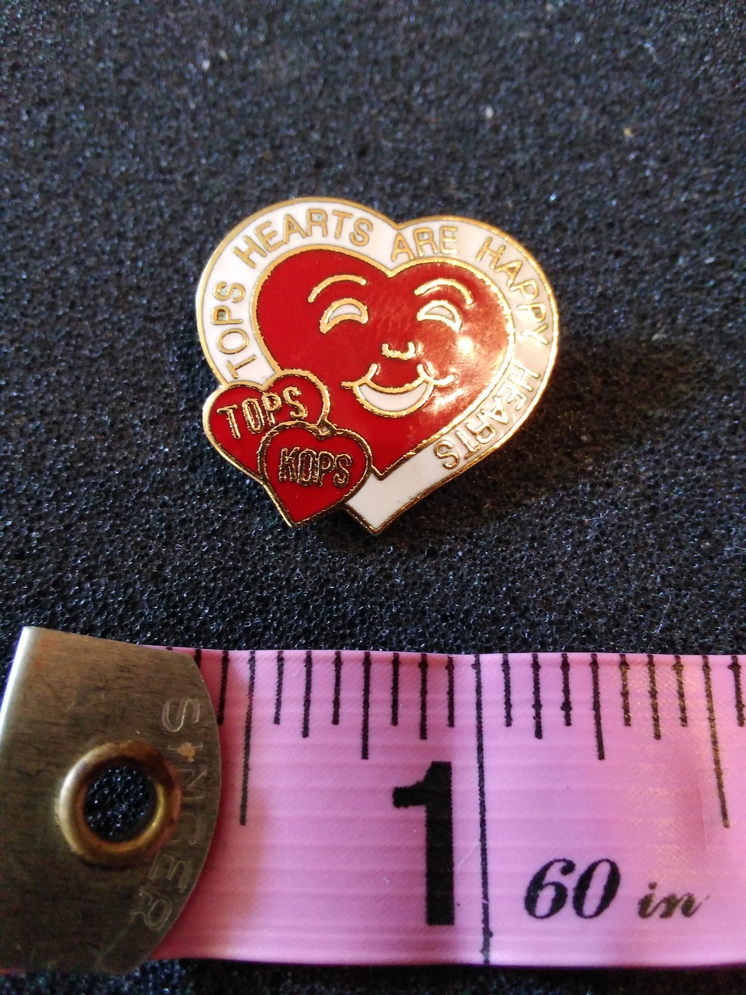 Tops Kops Tops Hearts Are Happy Hearts Enamel Vintage Pin P10 - Etsy