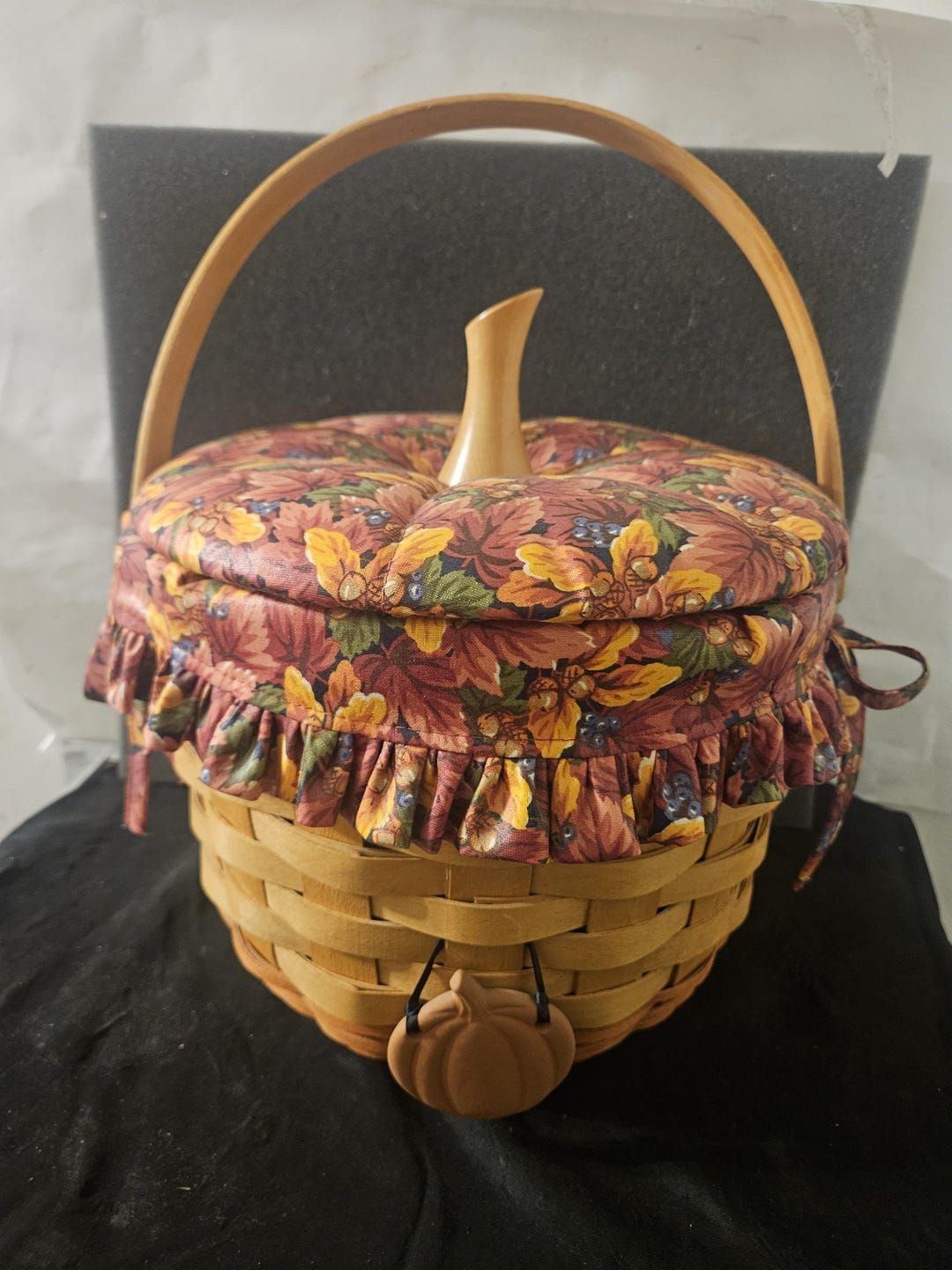 1995 Longaberger LARGE SIZE Hostess Pumpkin Fall Basket With Lid ...
