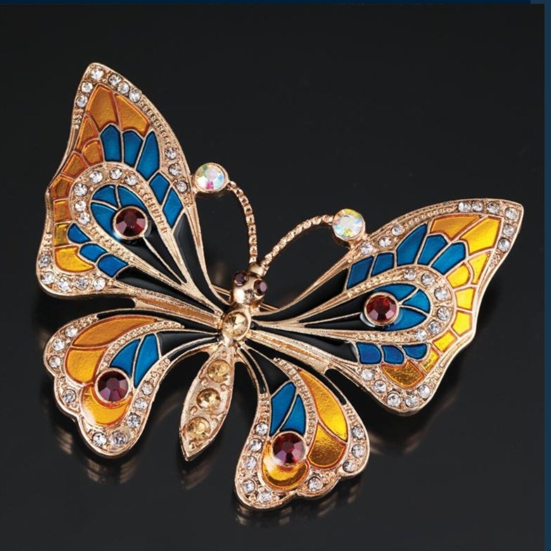 Vintage Stauer Nouveau Butterfly Brooch S1 - Etsy