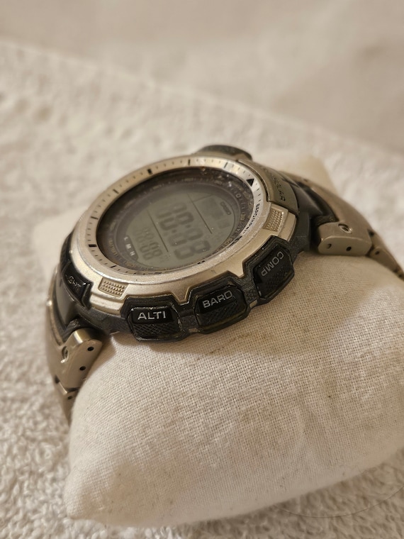 vintage CASIO sport pathfinder PAW-1300 3070 tough so… - Gem
