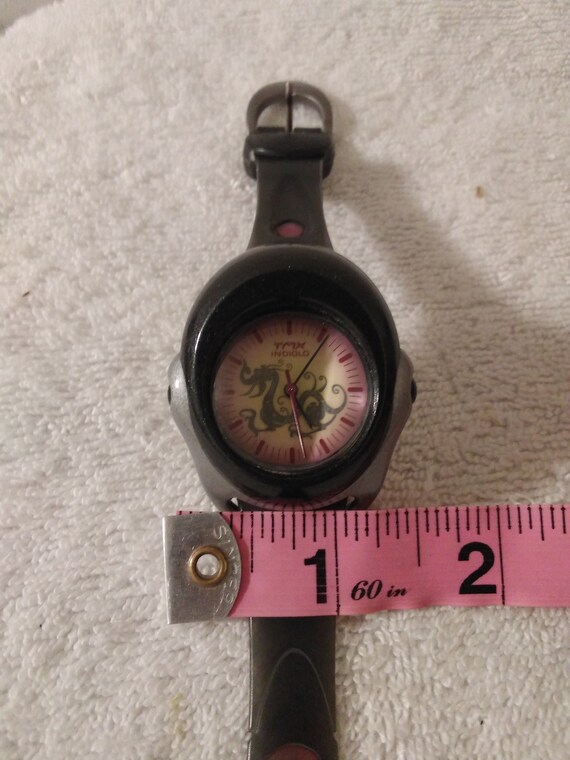 Mens boys timex indigo watch rubber band dragon face - Gem