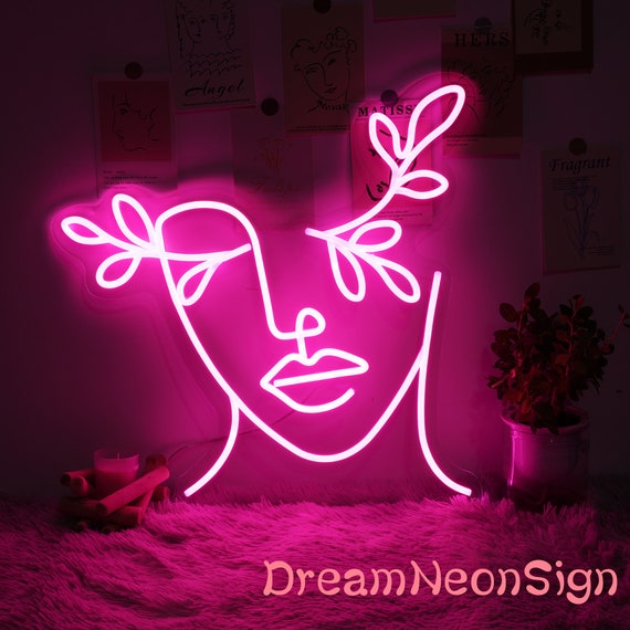 Neon Sign Pretty Girl Neon Art Light Neon Bedroom Decor - Etsy