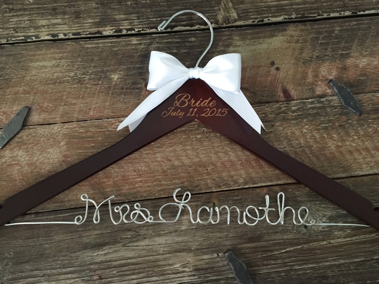Wedding Hanger Brides Hanger Bridal Hanger Wedding Date - Etsy