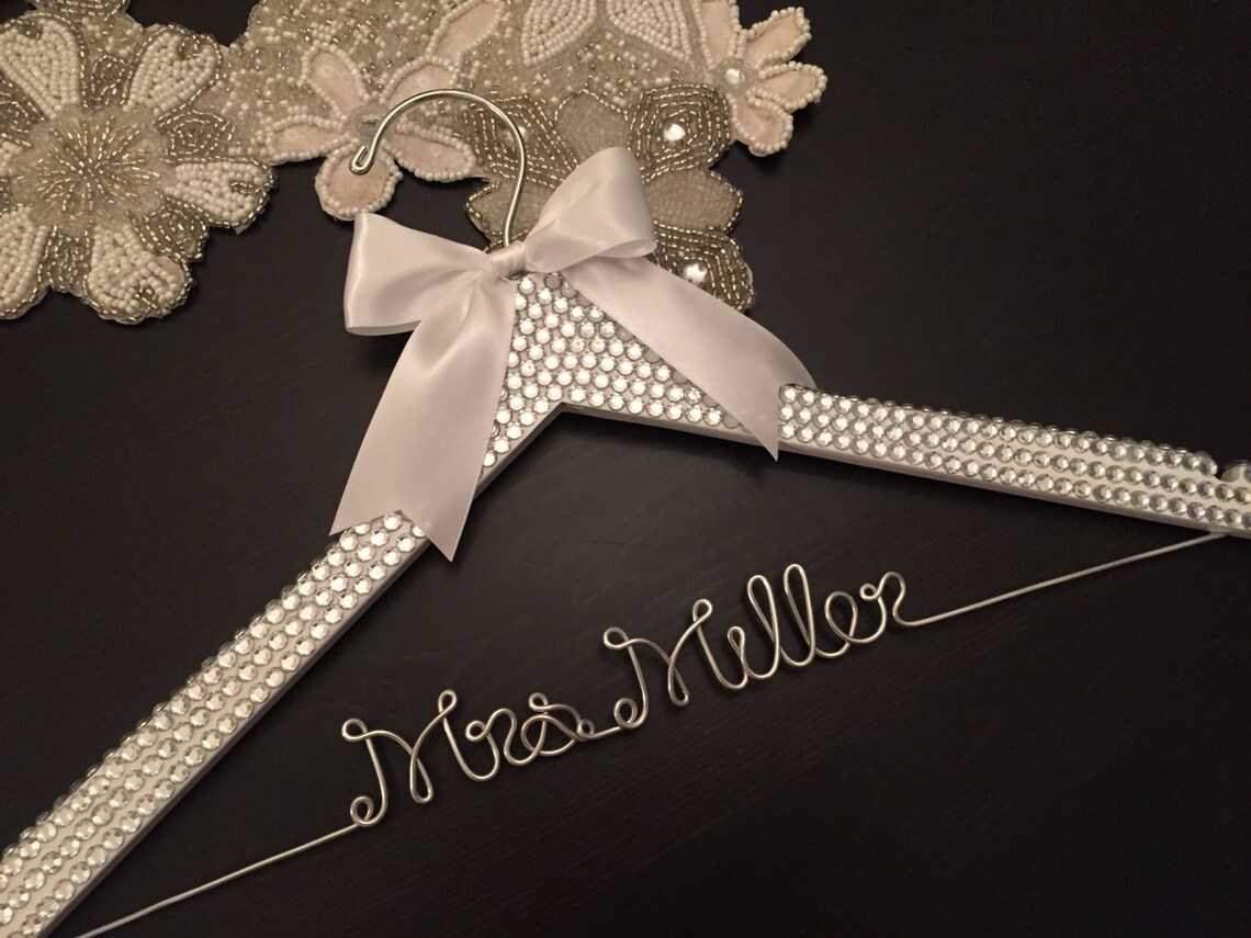 BLING Wedding Hanger Bridal Hanger Personalized Hanger - Etsy