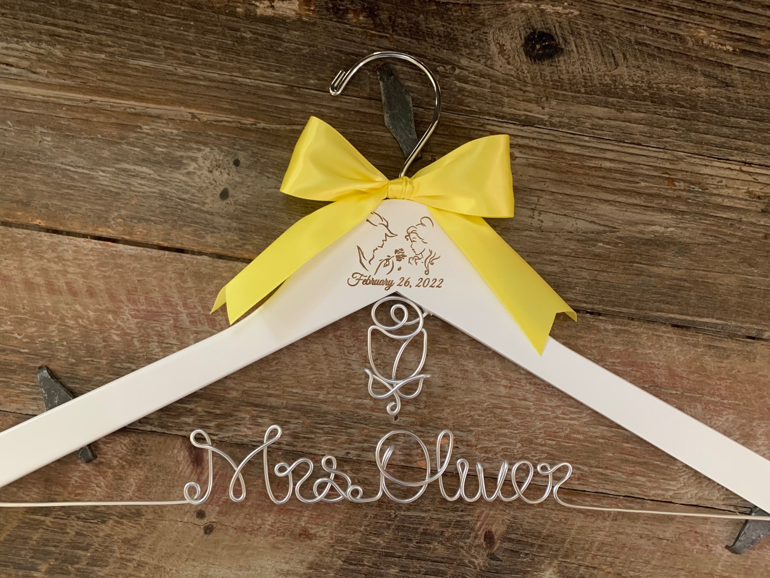 Wedding Hanger Princess Bride Hanger Personalized Hanger - Etsy