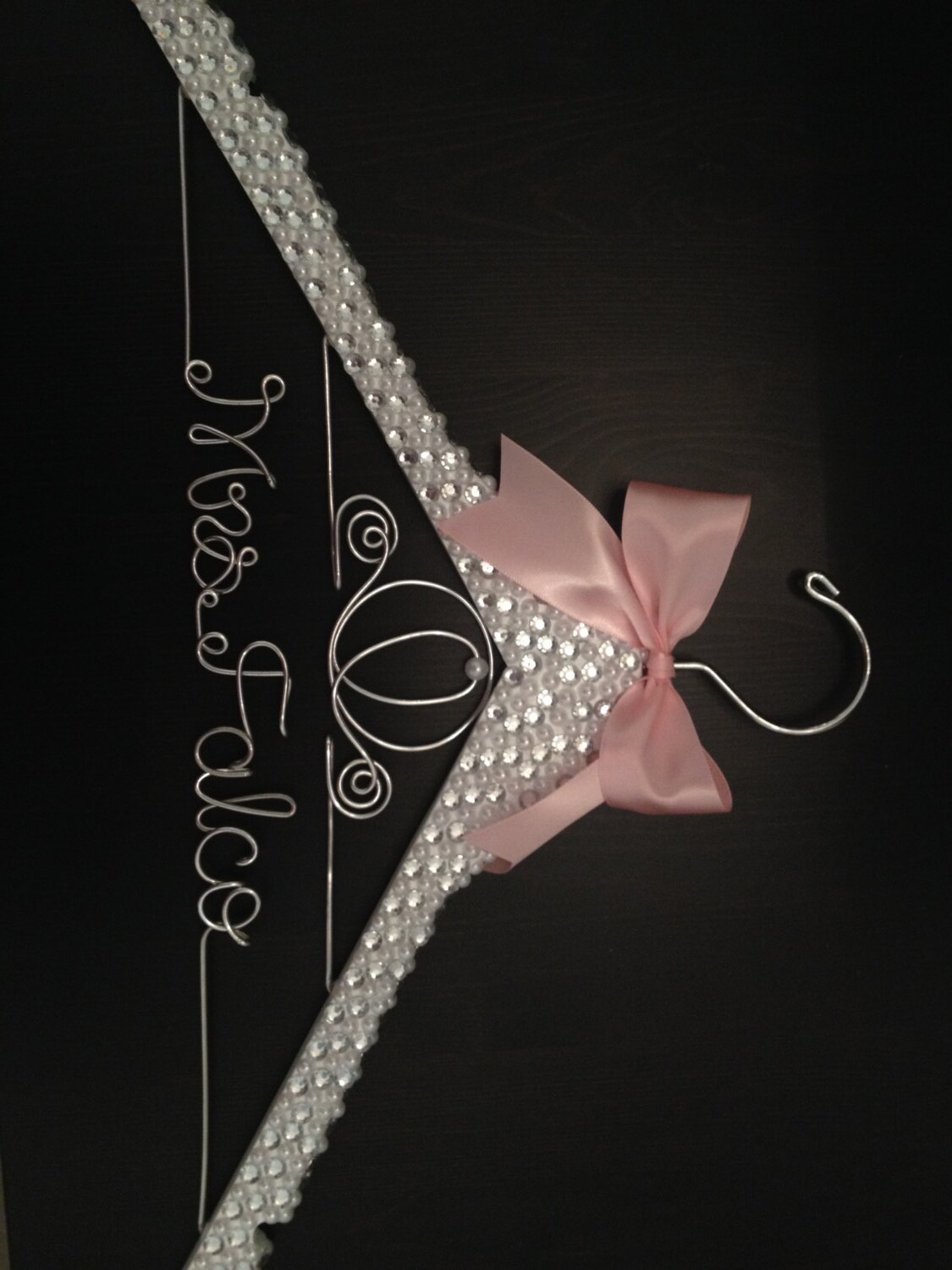 Cinderella BLING & PEARL Hanger / Disney Wedding Hanger / Bridal Hanger ...