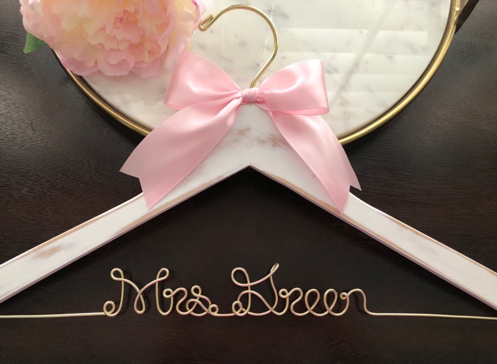 Gold Wedding Hanger, Bride Hanger, Mrs Hanger, Bridal Hanger, Wedding ...