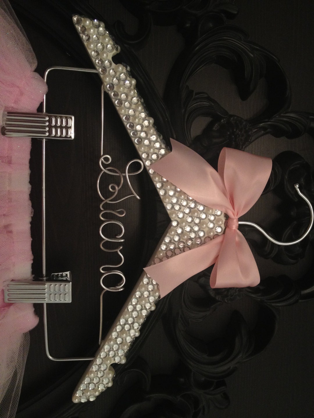 Tutu, Tutu Hanger, Children's Personalized Hanger, BLING Kids Hanger ...
