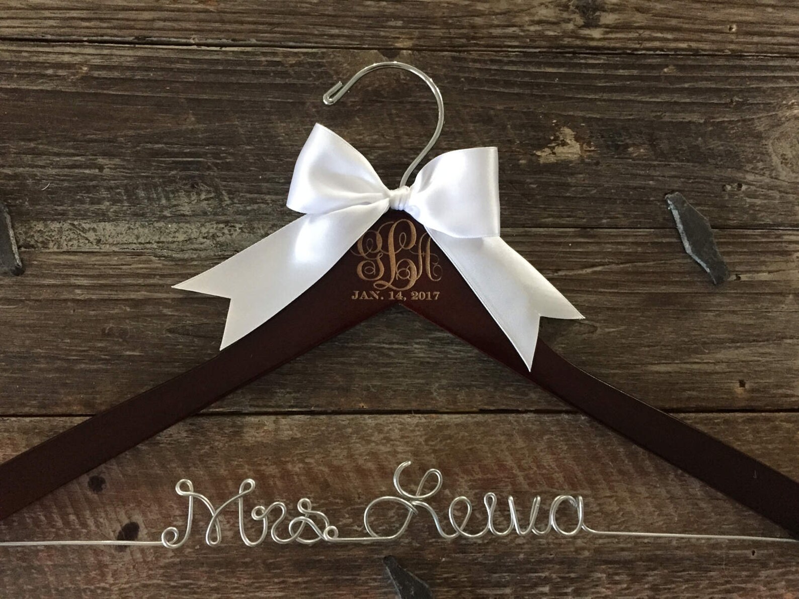 Wedding Monogram Hanger, Bride Hanger, Bridal Hanger, Monogram Wedding ...