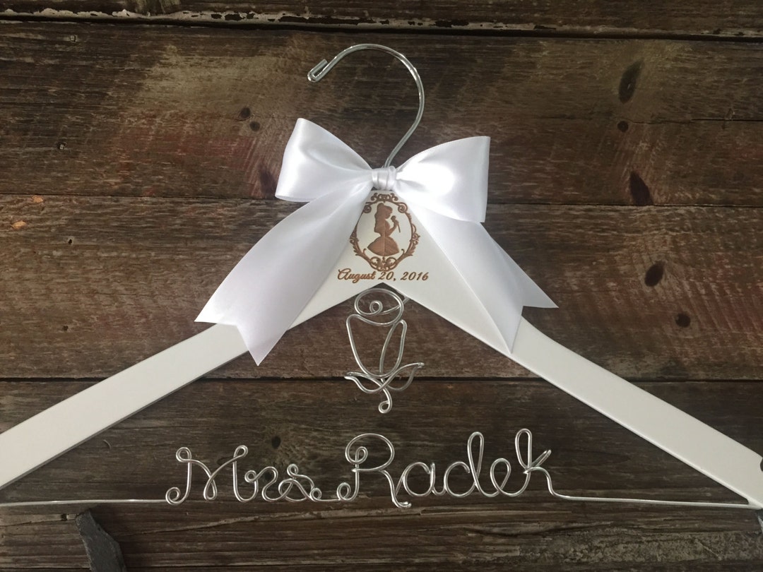 Wedding Hanger, Princess Bride Hanger, Personalized Hanger, Bridal ...