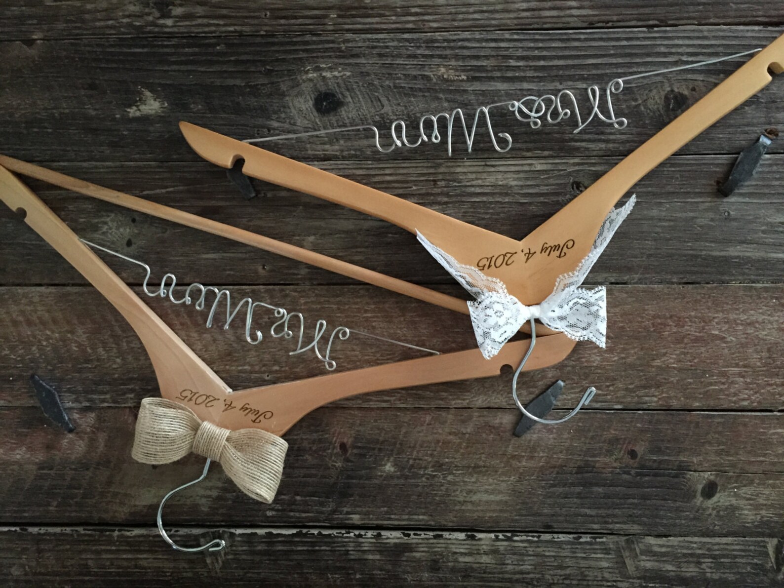 Mr. and Mrs. Wedding Hangers / Bride & Groom Hangers / Wedding Hangers ...