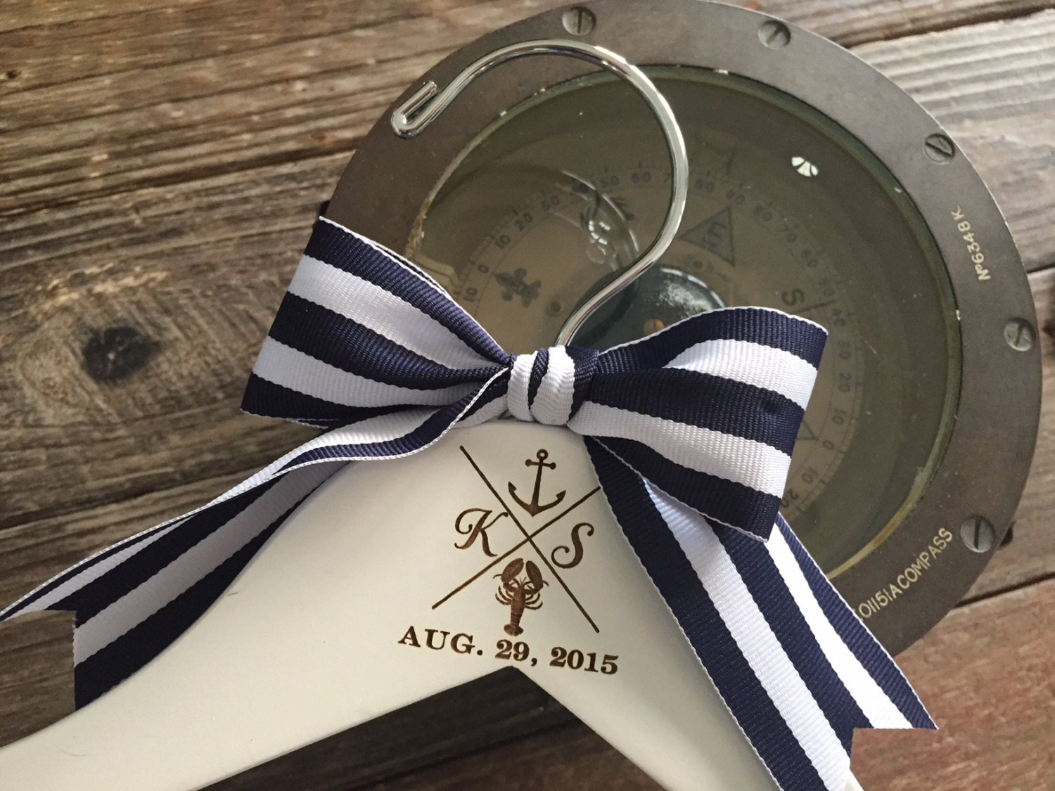 Nautical Wedding Hanger, Anchor Bridal Hanger, Beach Bride Hanger ...