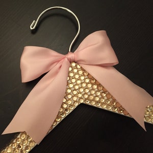 GOLD Rhinestone Hanger, BLING Wedding Hanger, Bridal Hanger ...