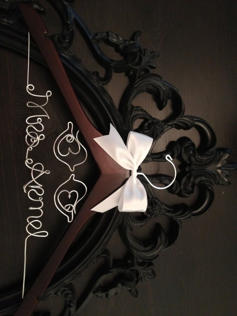 LOVE BIRDS Wedding Hanger / Rustic Bridal Hanger / - Etsy