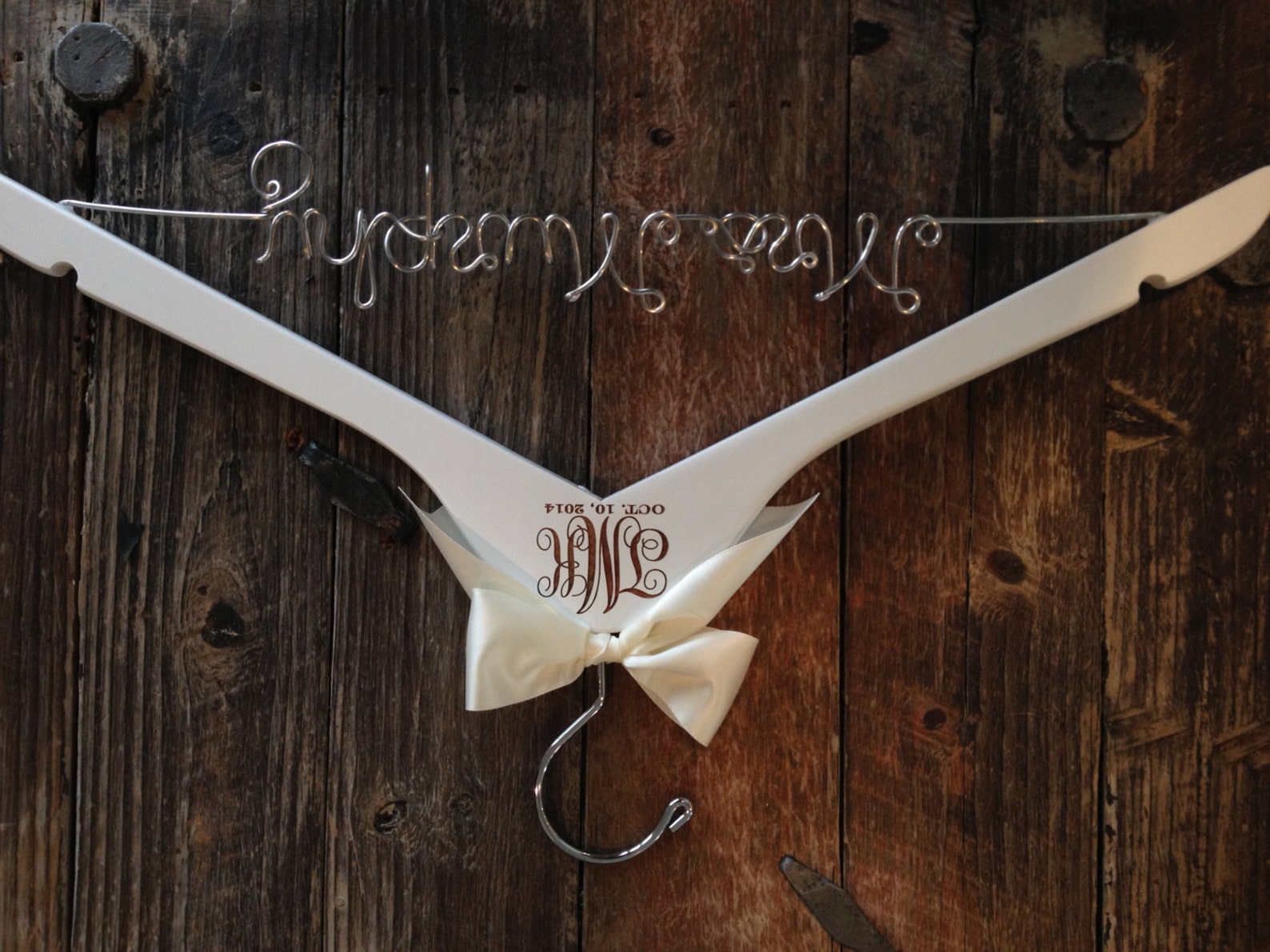 Monogram Wedding Hanger, Bride Hanger, Bridal Hanger, Monogram Bride ...