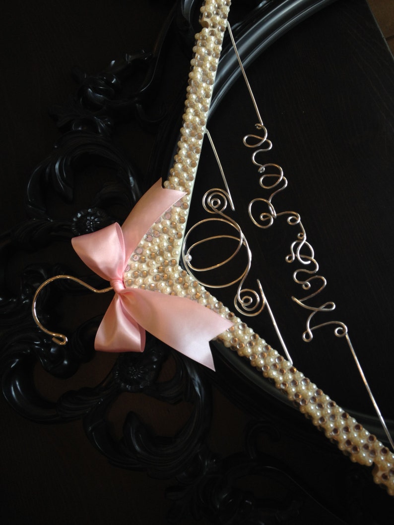 Cinderella BLING & PEARL Hanger / Disney Wedding Hanger / Bridal Hanger ...