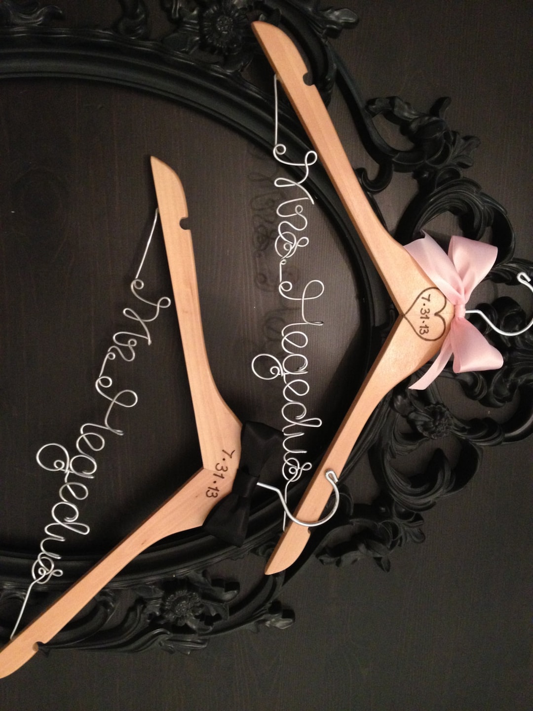Bride & Groom Hangers, Mr. and Mrs. Wedding Hangers, Wedding Hangers ...