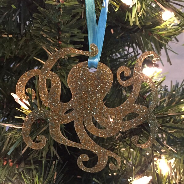 Octopus Christmas Ornament - Etsy