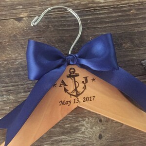 Nautical Wedding Hanger, Beach Bride, Anchor Wedding, Bride Hanger ...