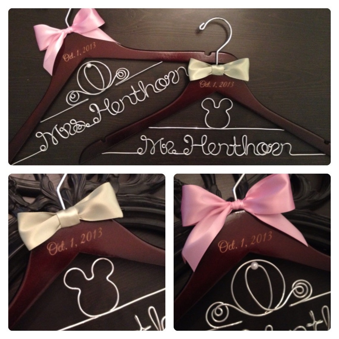Disney Wedding Hanger / Bridal Hanger / Disney Wedding / Bride and ...