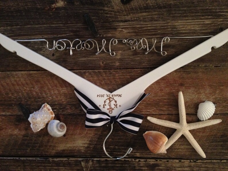 Anchor Nautical Wedding Hanger - Etsy