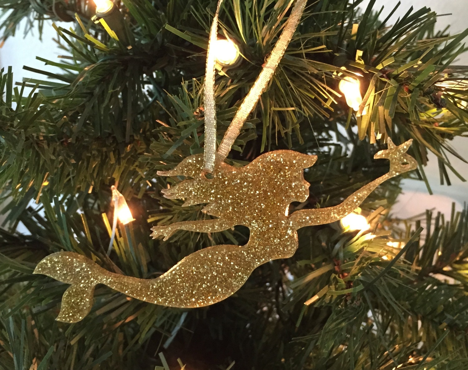 Mermaid Christmas Ornament Coastal Christmas Ornament | Etsy