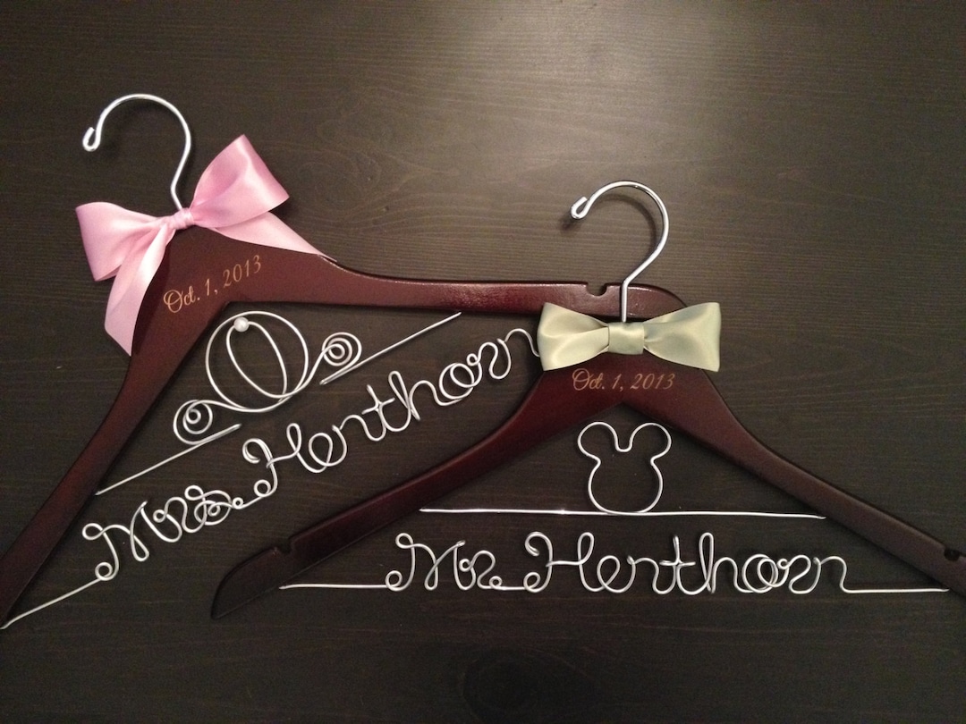 Disney Wedding Hanger / Bridal Hanger / Disney Wedding / Bride and ...
