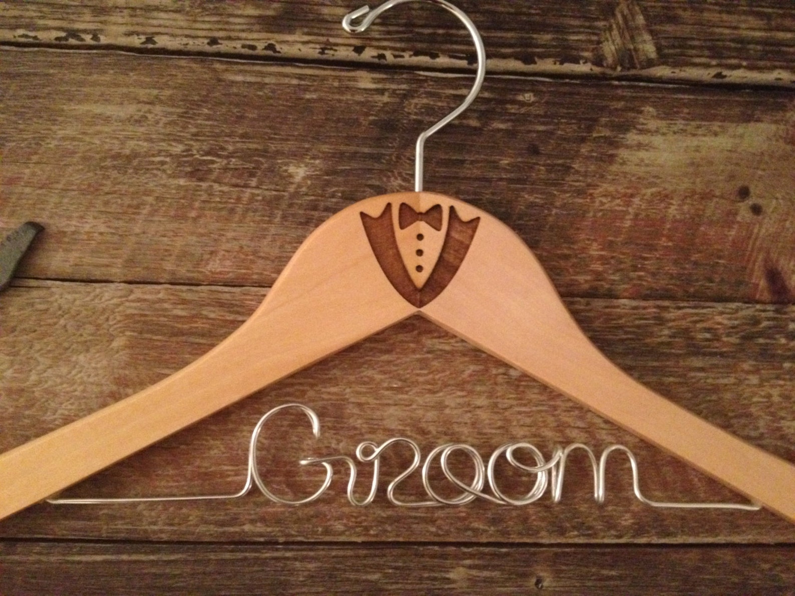 Groom Hanger Groom Wedding Hanger Bridal Hanger Mens Tux | Etsy