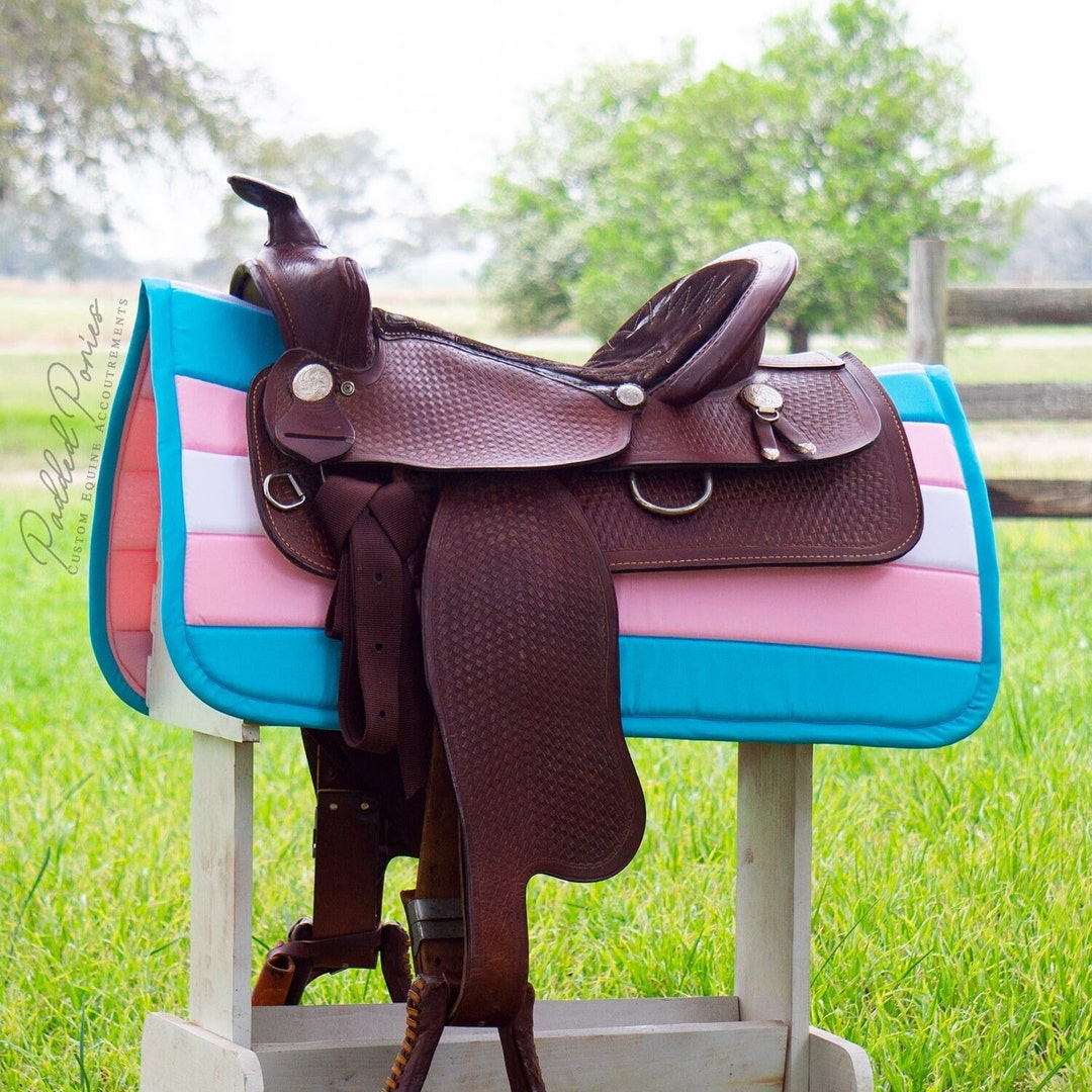 Custom LGBTQ Transgender Flag Saddle Pad English or Western - Etsy