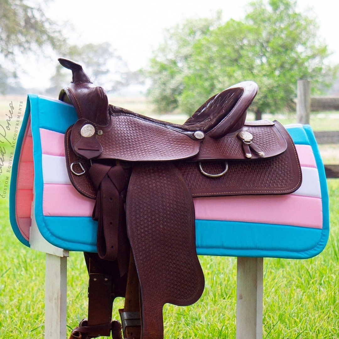 Custom Saddle Pad - Transgender LGBTQ+ Flag - English or Western - Etsy
