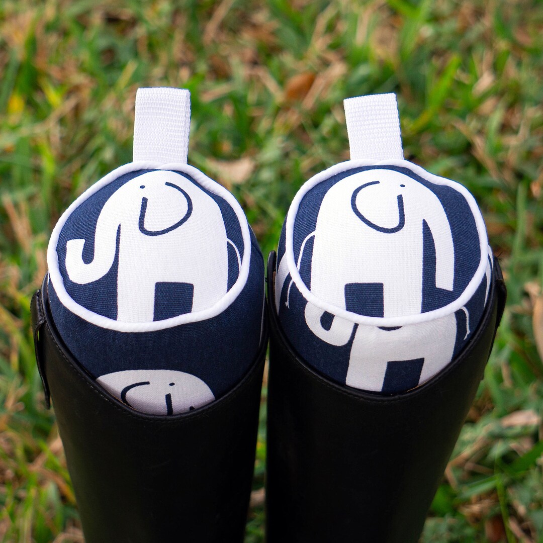 Custom Boot Trees - Navy Blue Elephants Animal Print - Etsy