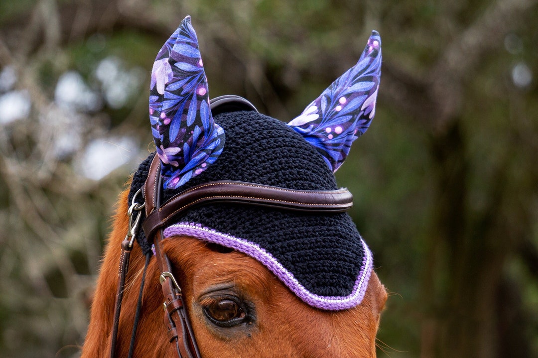 Custom Fly Veil Bonnet - Purple Moonflowers Rhinestone - All Sizes - Etsy