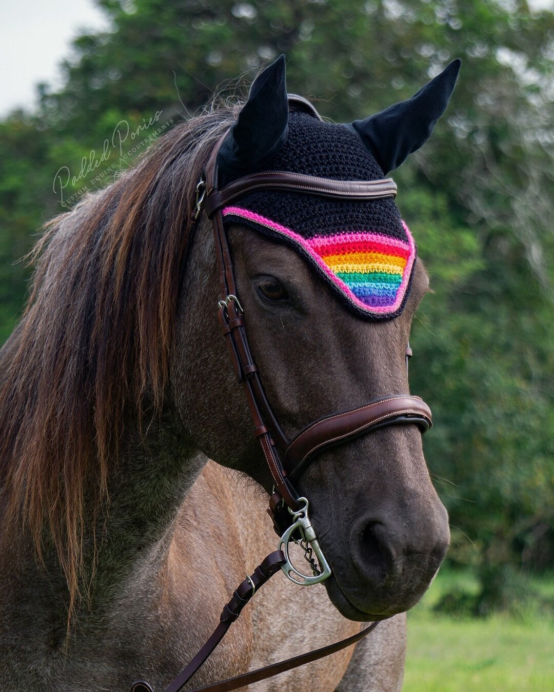 Custom Fly Veil Bonnet - Gilbert Baker LGBTQ+ Rainbow Flag Stripe ...