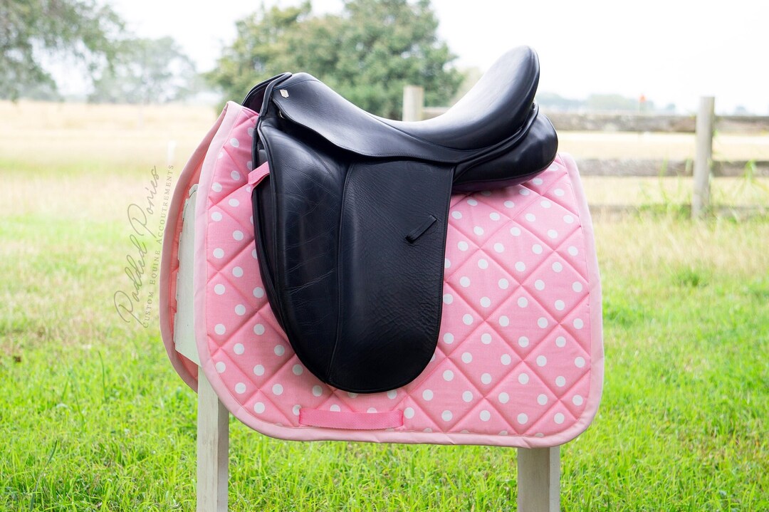 Custom Baby Pink Polka Dot Saddle Pad English or Western - Etsy