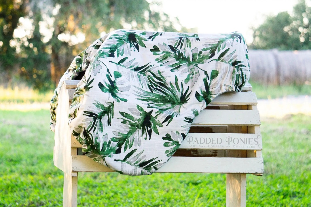 Custom Saddle Cover - Green Leaf Fronds - English and Western - Etsy