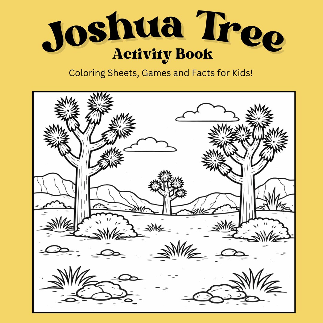 Joshua Tree Activity Book for Kids – Printable National Park Coloring ...