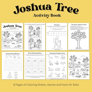 Joshua Tree Activity Book for Kids – Printable National Park Coloring ...